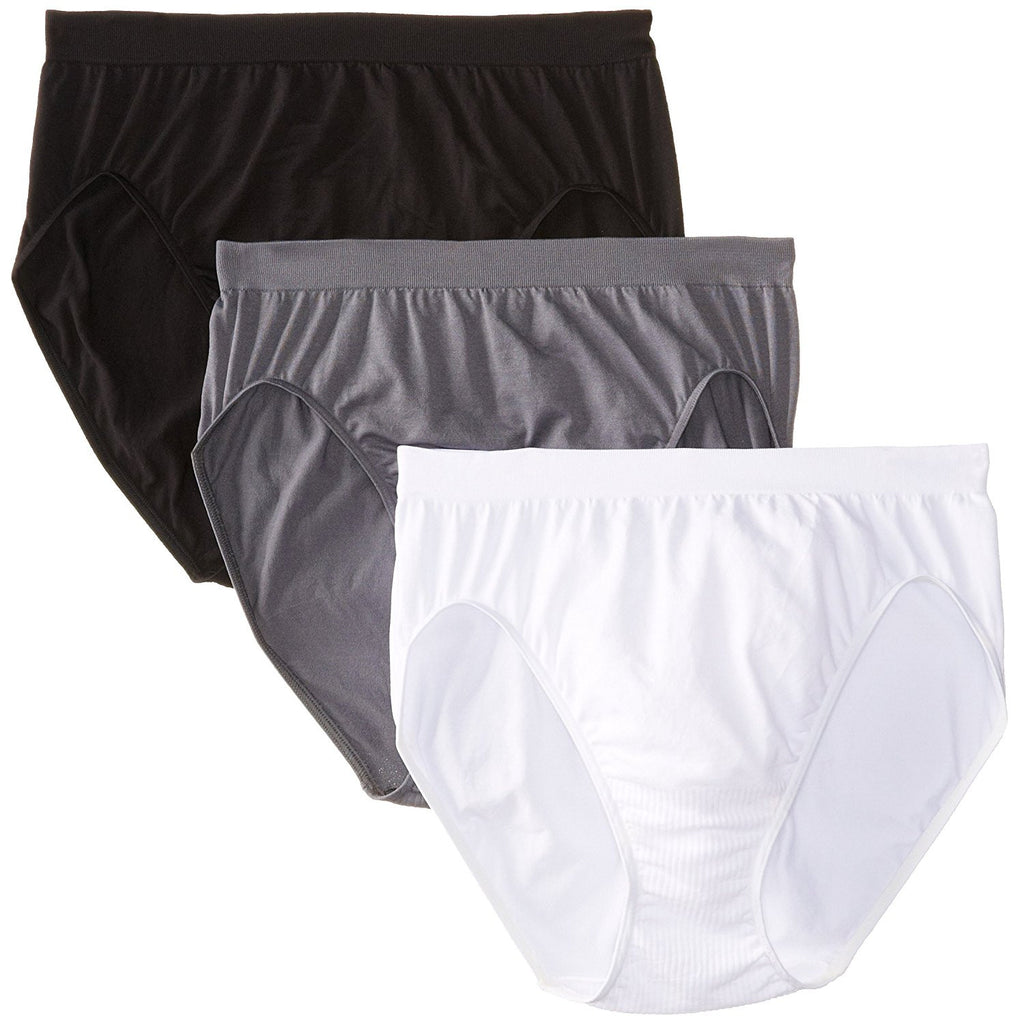 Bali Women's Comfort Revolution Seamless High-Cut Brief Panty (3 Pack ...