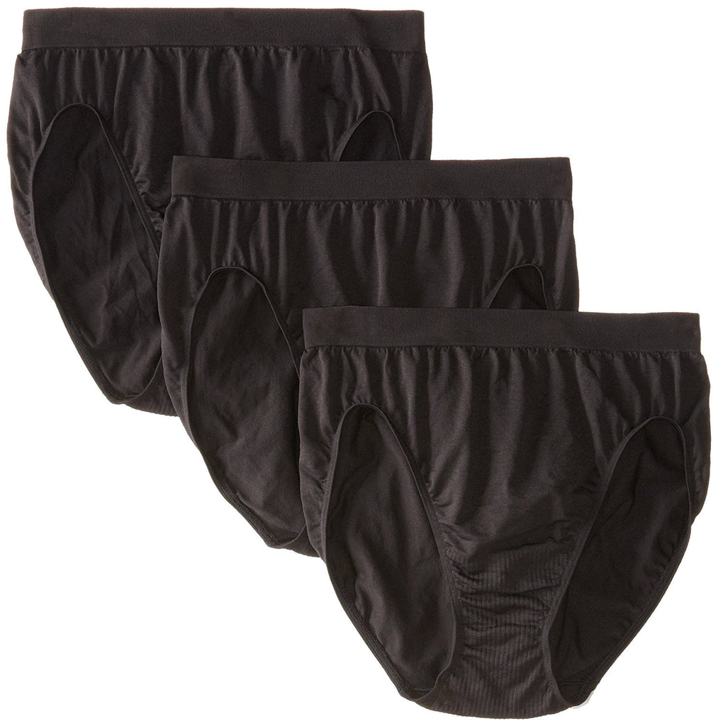 Bali Women's Comfort Revolution Seamless High-Cut Brief Panty (3 Pack ...