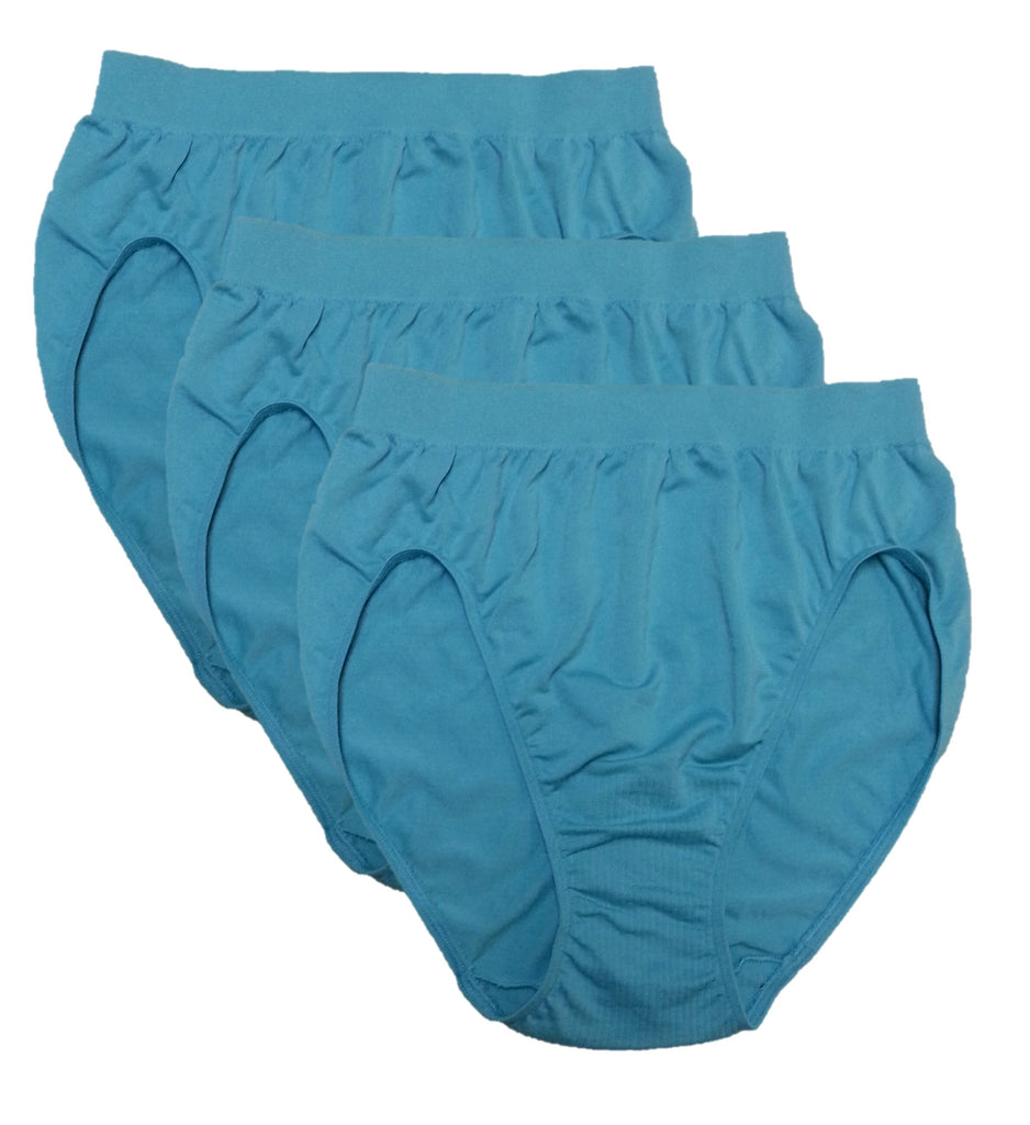 Bali Women's Comfort Revolution Seamless High-Cut Brief Panty (3 Pack ...