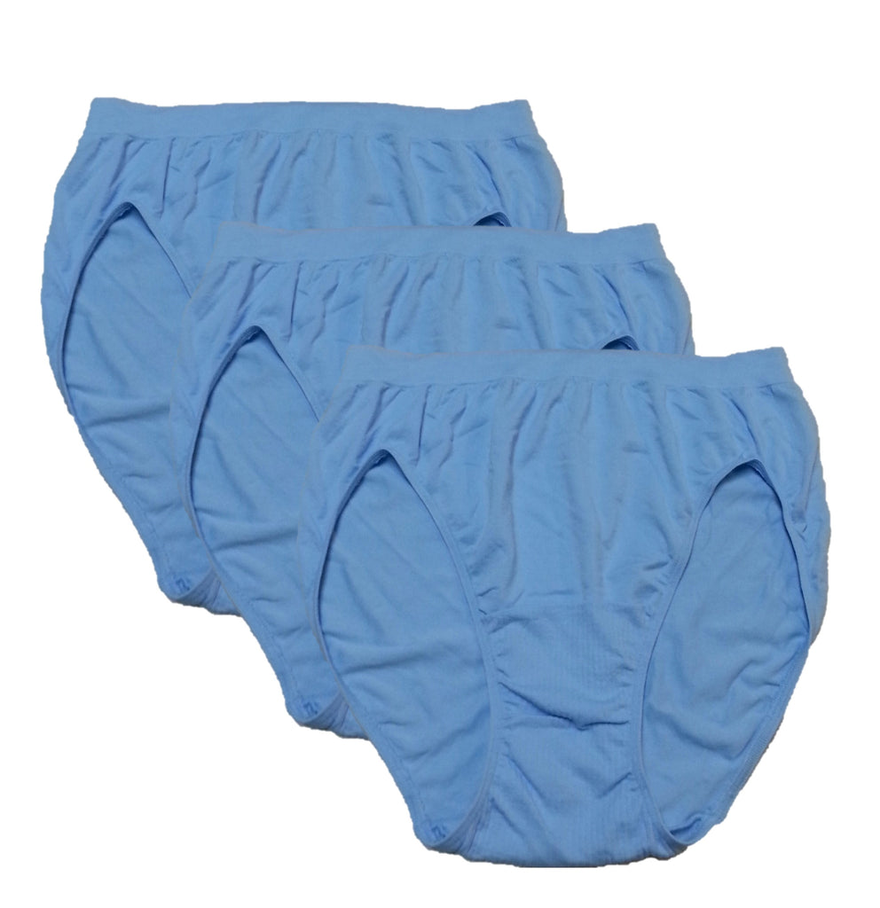 Bali Women's Comfort Revolution Seamless High-Cut Brief Panty (3 Pack ...