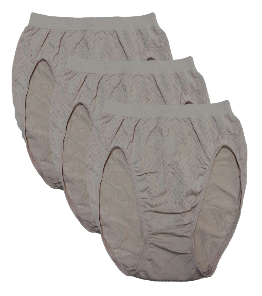 Bali Women's Comfort Revolution Seamless High-Cut Brief Panty (3 Pack ...